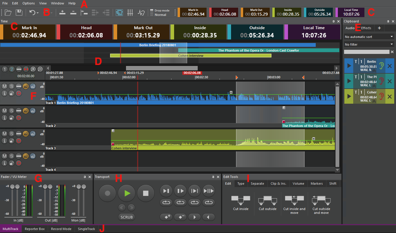 MultiTrack Screen